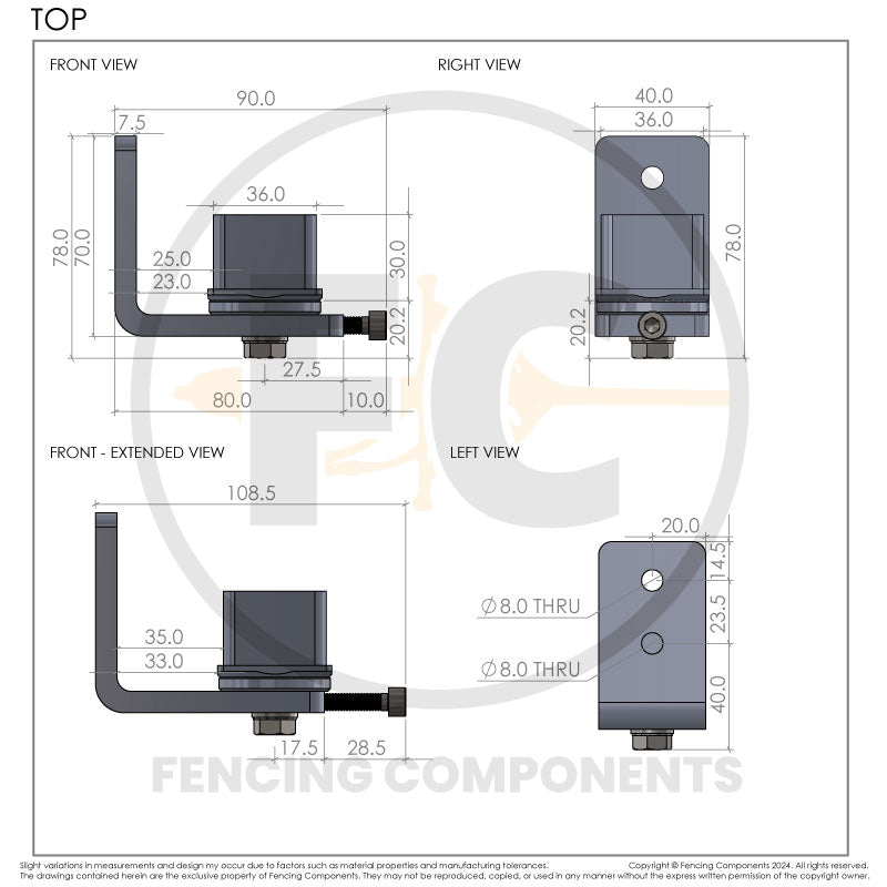 Ball Bearing Swing Gate Punch In Hinges for SHS Square - Steel [PAIR ...