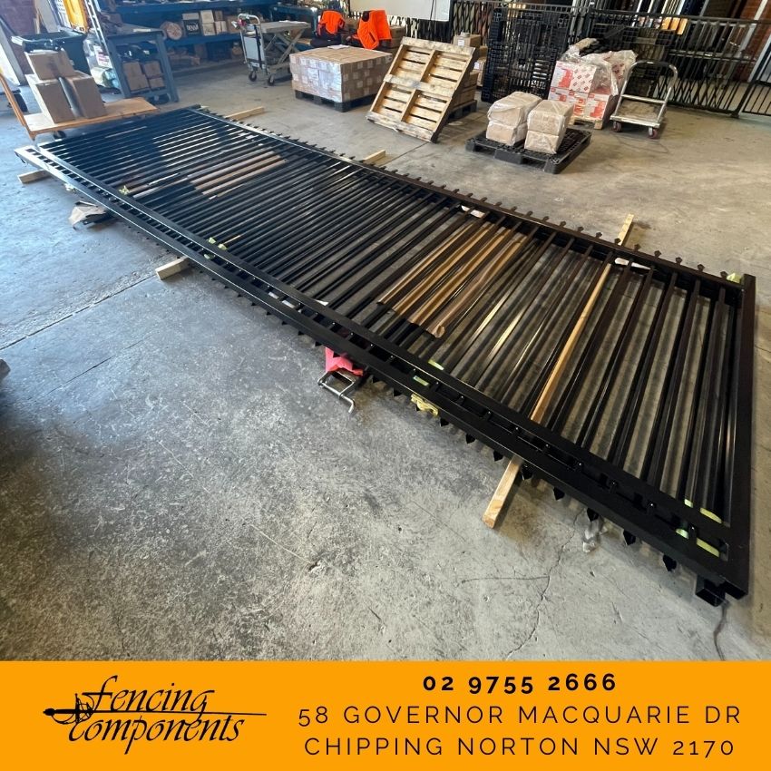 Steel Security Crimp Top Sliding Gate - Satin Black – Fencing Components