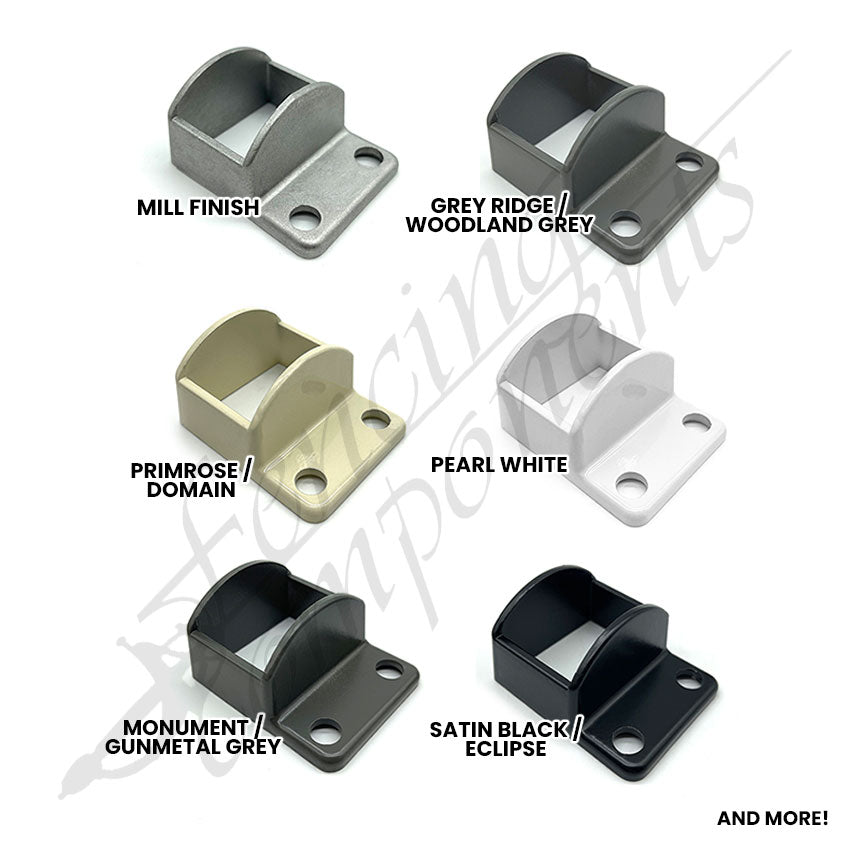 38x25mm Aluminium Fence Bracket (Round Edge) – Fencing Components