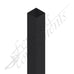 65x65mm Steel Post - Satin Black – Fencing Components