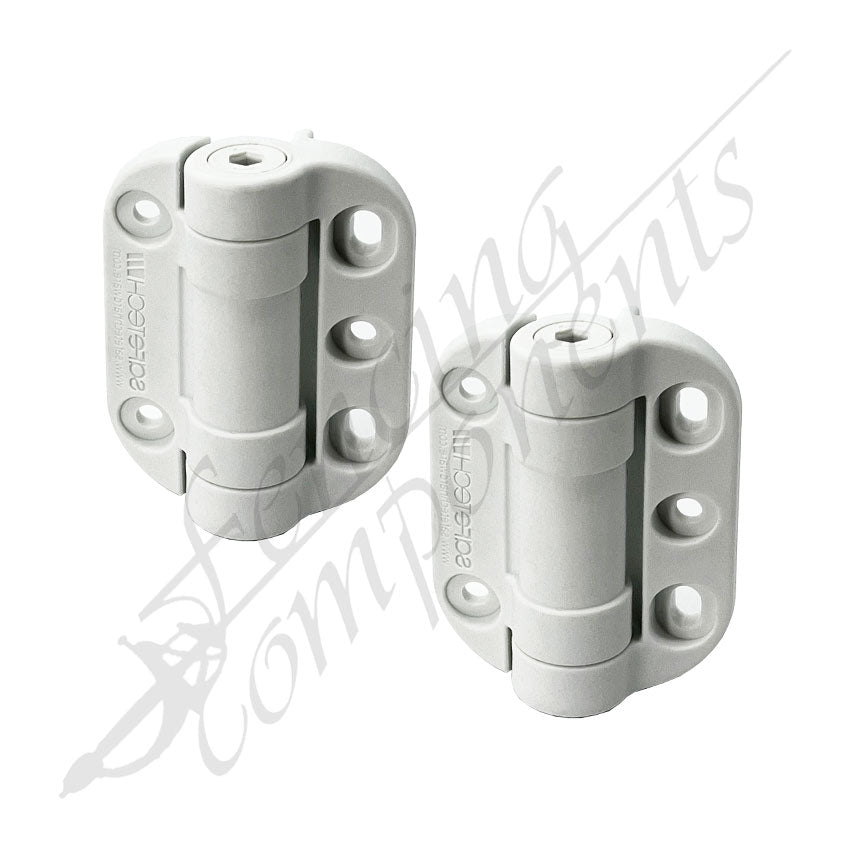 Safetech Adjustable Self Closing Hinges (No Legs) - White [PAIR ...