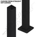 65x65mm Steel Post - Satin Black – Fencing Components